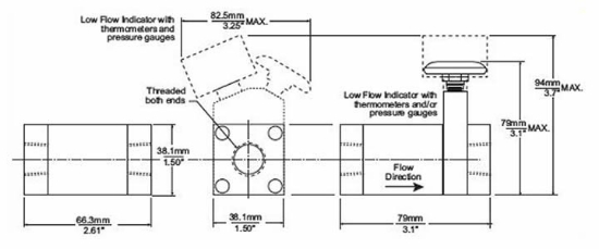 PCS Company - Smartflow® Low Flow Indicator with Brass or Nylon Ends