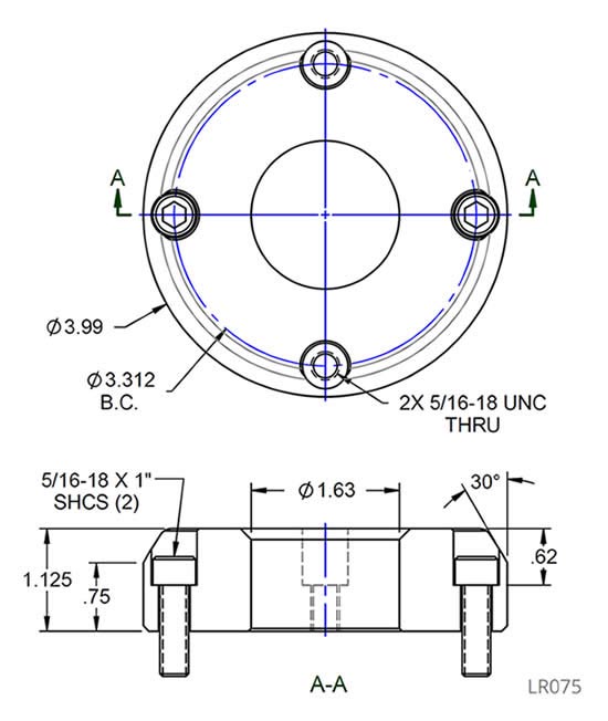PCS Company - .750" Integrally Heated Hot Sprue Bushing Locating Ring