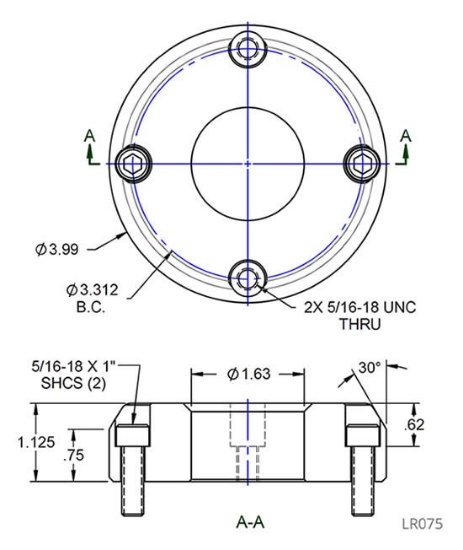 PCS Company - .750" Integrally Heated Hot Sprue Bushing Locating Ring